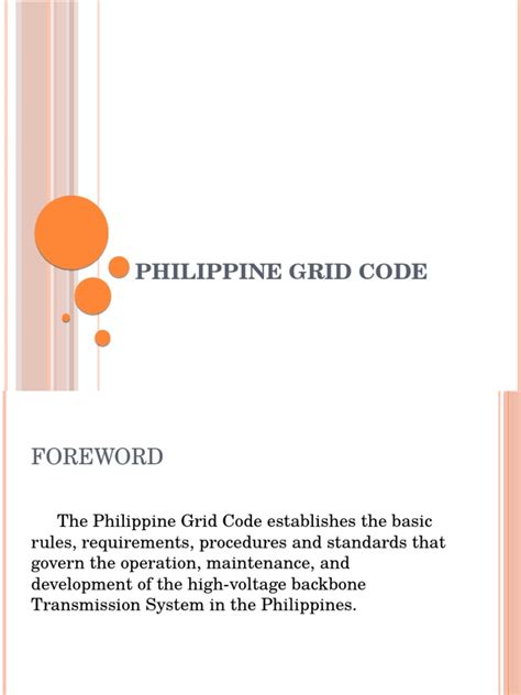 Philippine Grid Code Ch 1 2 3 Nazareta Ragas Pdf Electrical Grid Committee