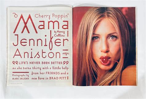 Jennifer Aniston Rolling Stone Magazine Issue 807 March 1999 Good