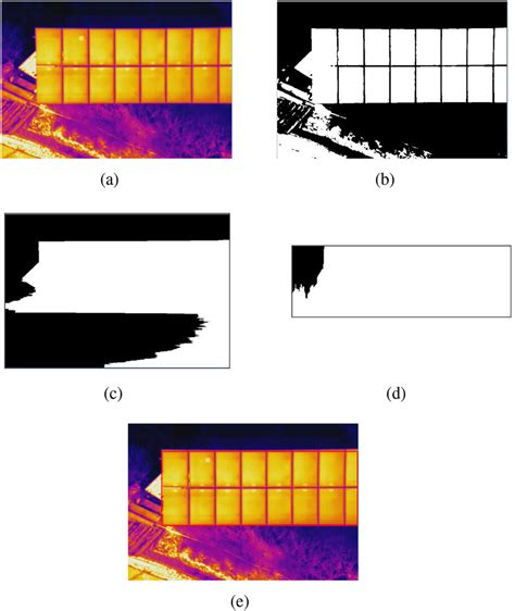 a aerial infrared image b binarized image c horizontal