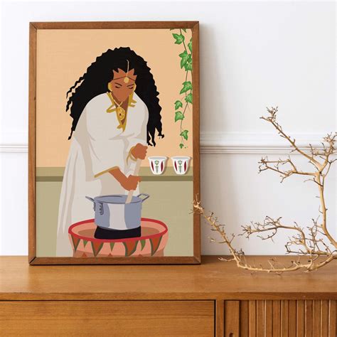Eritrean Woman Art Poster Print Traditional Elegance Culture And Beauty Wall Art Artistic