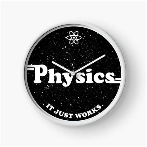 Physics Works Clock Vintage Physics Theme