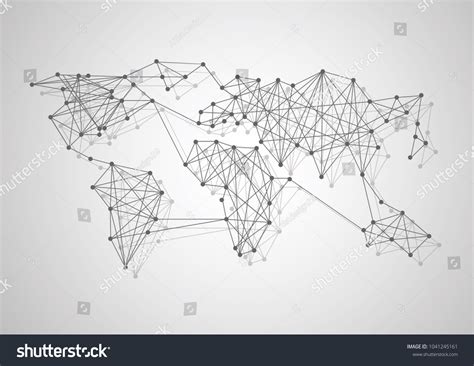 Global Network Connection World Map Point Stock Vector Royalty Free Shutterstock