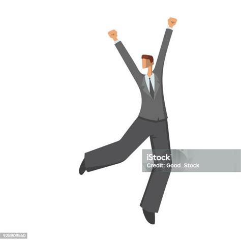 행복 한 사업가 추상 스타일에서 댄스 그림 흰색 배경에 고립 된 벡터 경영자에 대한 스톡 벡터 아트 및 기타 이미지 경영자 기업 문화 기업 비즈니스 Istock