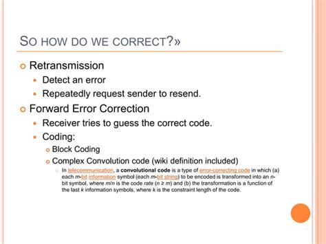 Error Detection N Correction Ppt