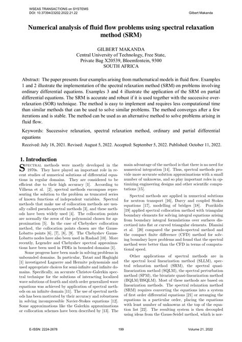 pdf numerical analysis of fluid flow problems using spectral