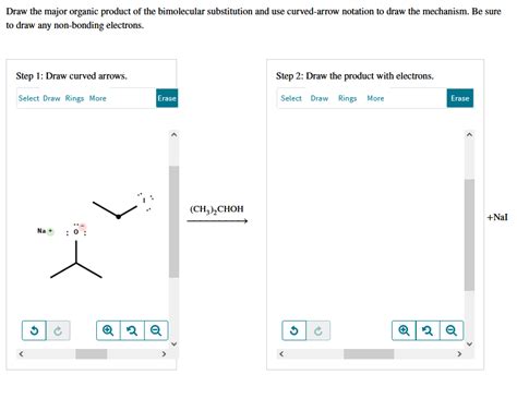 Solved Draw the major organic product of the bimolecular | Chegg.com