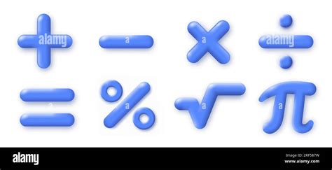 3d Math Symbols Vector Set Stock Vector Image And Art Alamy