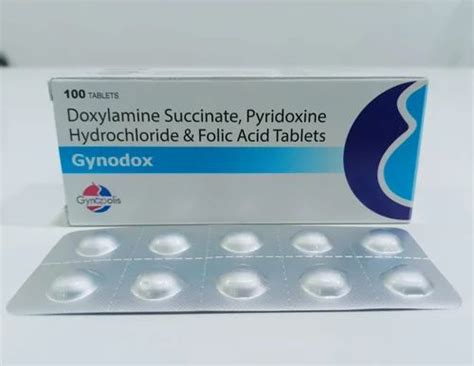 Tablet Doxylamine Succinate Pyridoxine Hydrochloride Folic Acid For Hospital At Box In