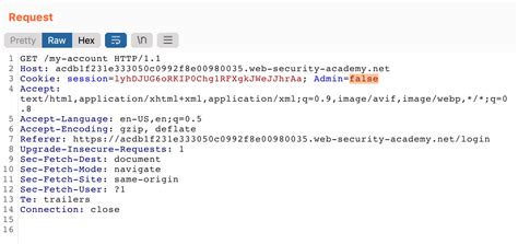Portswiggers User Role Controlled By Request Parameter Walkthrough