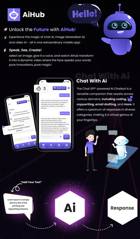 Aihub Video Image And Text Generative Ai Mobile App Flutter Based Android Ios Compatible