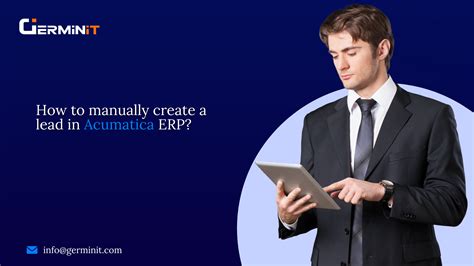 How To Manually Create A Lead In Acumatica Erp Germinit Innovation