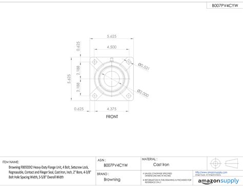 Browning Vf4s 235 Ah Air Handling Normal Duty Flange Unit 4 Bolt