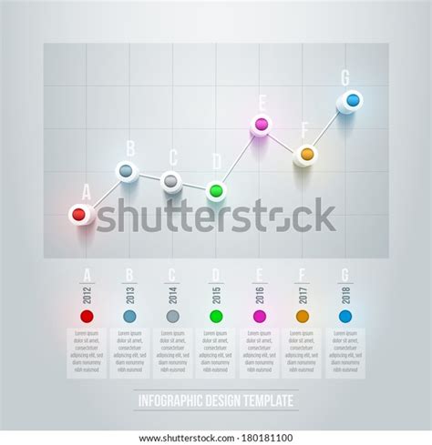 3d line chart vector 3d line chart infographic design stock vector