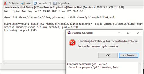 Linux 39 Eclipse 원격 디버깅 Cannot Run Program Gdb Launching Failed