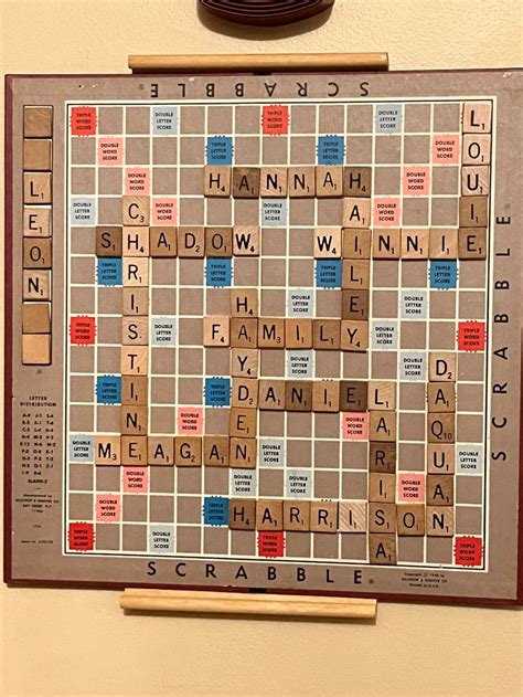 Vintage Scrabble Game Board Personalized Etsy Scrabble Game