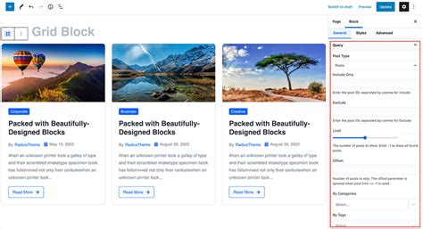 Post Grid Block Radius Blocks Documentation