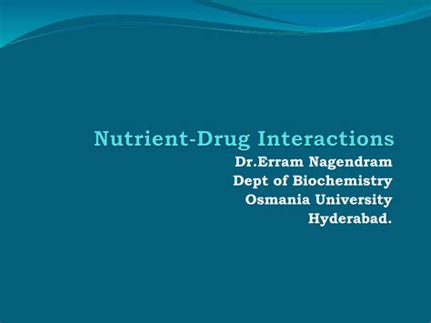 Ppt Nutrient Drug Interactions Powerpoint Presentation Free Download Id12619205