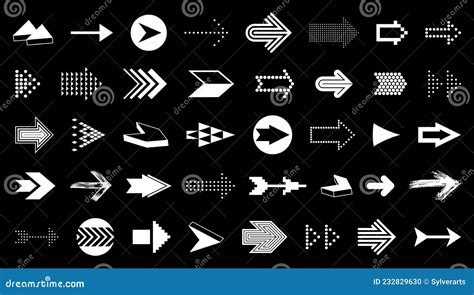 diverse arrow cursors vector set different shapes styles and concepts