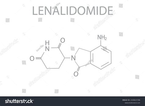 Lenalidomide Molecular Skeletal Chemical Formula Stock Vector Royalty Free 2100637396