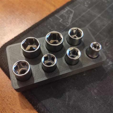 Gridfinity Hex Socket Holder 1x2 Metric 6 12mm By Braindefender