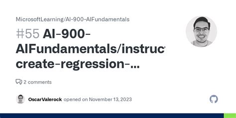 Ai 900 Aifundamentalsinstructions02a Create Regression Model Incorrect Python Code · Issue