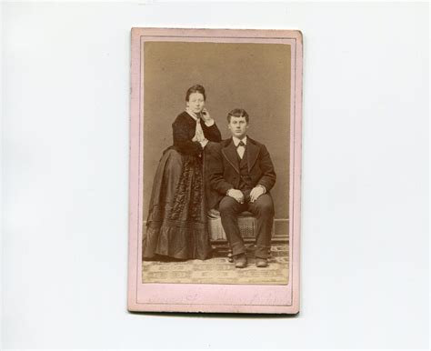 Geooge And Clara Mitchell 1876 Antique Cdv Photo Etsy
