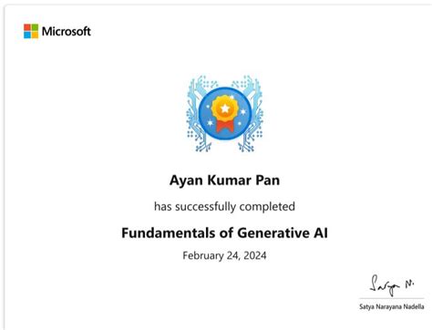 generatieveai microsoft ai ayan kumar pan