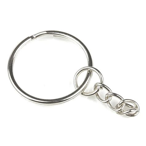 Inele Breloc 3 Cm Cu Lant Metalic 3 Cm Set 20 Buc Emagro