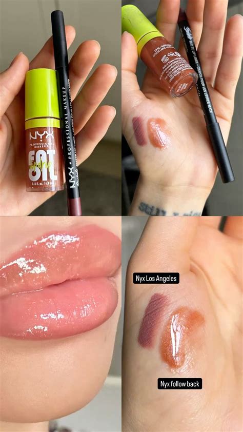 Lip Combo Nyx Los Angeles Lip Liner Nyx Fat Oil Follow Back Lip