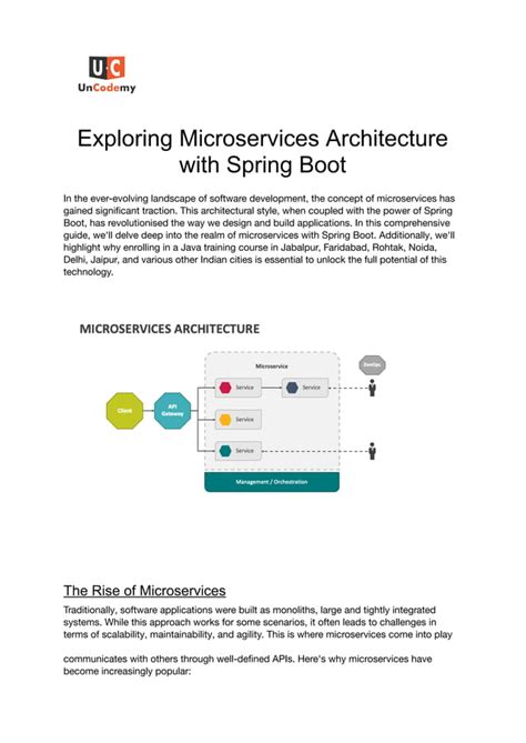 Exploring Microservices Architecture With Spring Boot Pdf