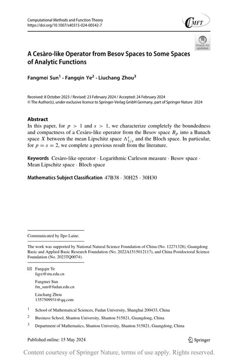 A Cesàro Like Operator From Besov Spaces To Some Spaces Of Analytic Functions