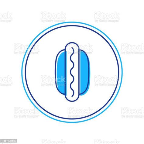 흰색 배경에 고립 된 겨자 아이콘이있는 채워진 윤곽 핫도그 샌드위치 소시지 아이콘 패스트 푸드 기호 벡터 가공육에 대한 스톡 벡터 아트 및 기타 이미지 Istock