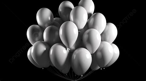 검정색 배경 주위에 흰색 풍선이 표시됩니다 검은 배경에 고립 된 흰색 풍선 50shape의 3d 일러스트 고화질 사진 사진 배경 일러스트 및 사진 무료 다운로드