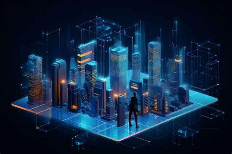 Premium Photo Isometric Data Illustration