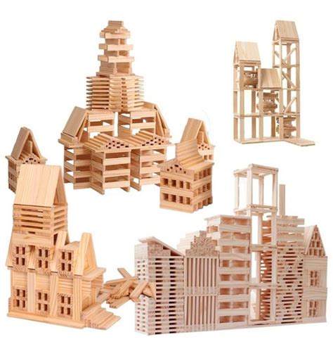 맥킨더 카프라 미송 900pcs 원목 블럭 쌓기 나무쌓기 젠가 도미노 W163 티몬