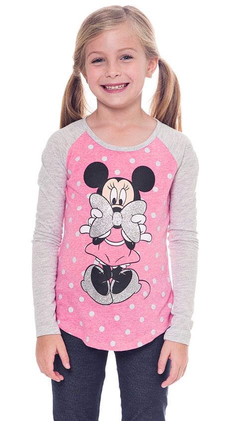 Minnie Mouse Polka Dot Girls Long Sleeve T Shirt Girls Tshirts Girls
