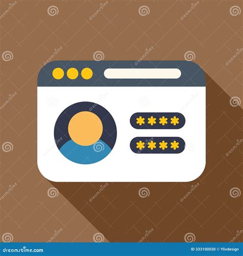 Website Showing User Profile With Login And Password Stock Illustration