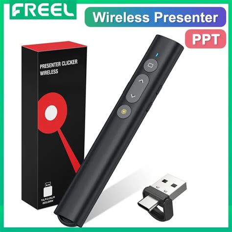 FREEL In USB Type C Presentation Clicker With Laser Pointer Wireless Presenter For
