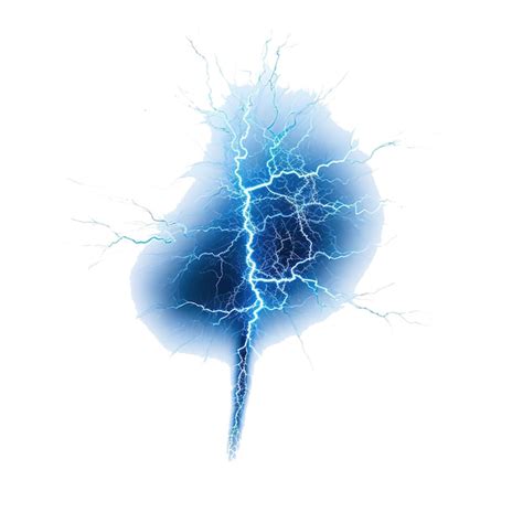 Premium Psd Lightning Electric Lightning Strike Blue