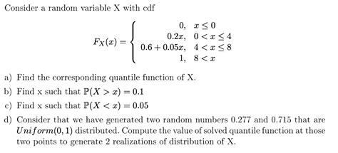 solved consider a random variable x with cdf