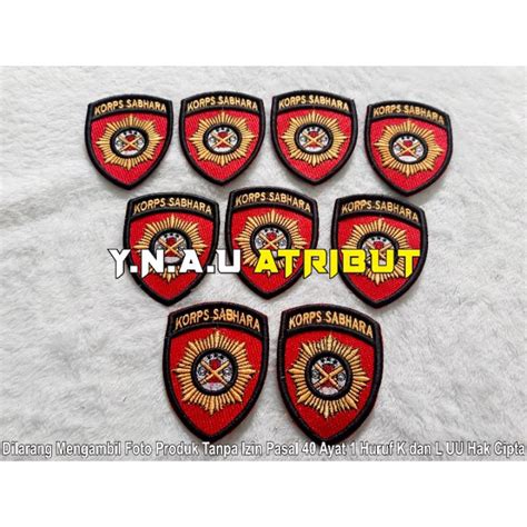 Jual Atribut Pdl Polri Bet Lengan Pdl Korps Sabhara Polri Bordir Timbul Exclusive Shopee