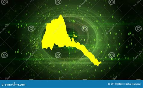 Eritrea Map On Digital Background Stock Illustration Illustration Of