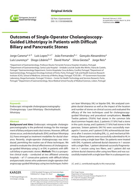 Pdf Outcomes Of Single Operator Cholangioscopy Guided Lithotripsy In Patients With Difficult