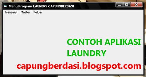 DEMO PROGRAM APLIKASI LAUNDRY SEDERHANA VISUAL BASIC 6 Capungberdasi