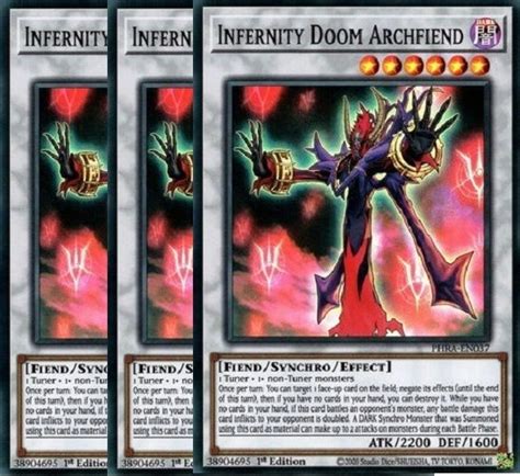 Yugioh Infernity Doom Archfiend X 3 1st Edition Super Rare Nm Free