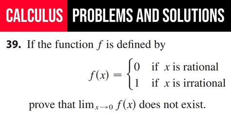 39 If The Function F Is Fx 0 If X Is Rational 1 If X Is Irrational