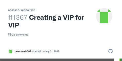 creating a vip for vip · issue 1367 · acassen keepalived · github