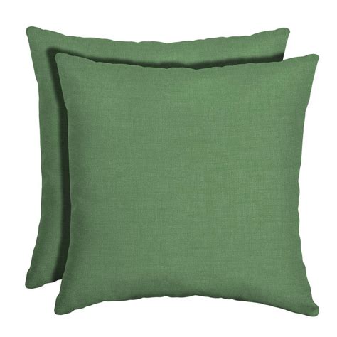 Arden 16 In X 16 In Moss Green Leala Square Outdoor Throw Pillow 2