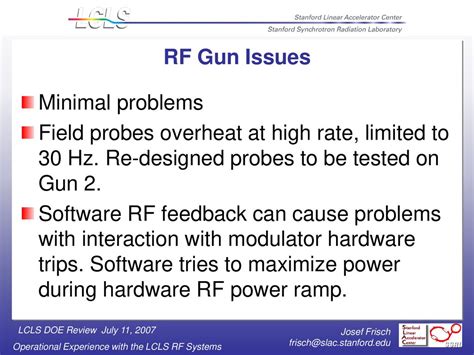 Operational Experience With LCLS RF Systems Ppt Download