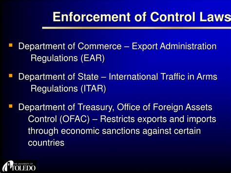 Ppt Understanding Us Export Control Laws And Regulations Powerpoint